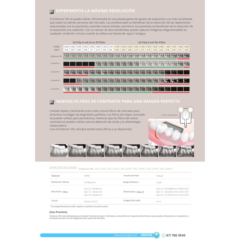 Radiovisiógrafo Vatech EZ Sensor HD