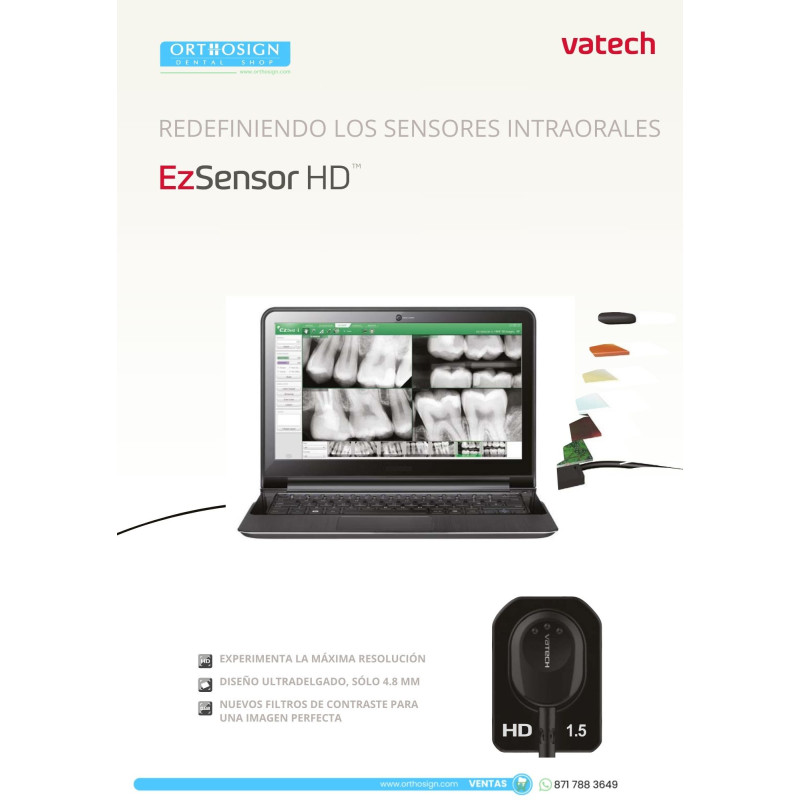 Paquete Radiovisiografo Vatech EZ Sensor HD + Rayos X Dental Portátil Ez Ray Air Vatech