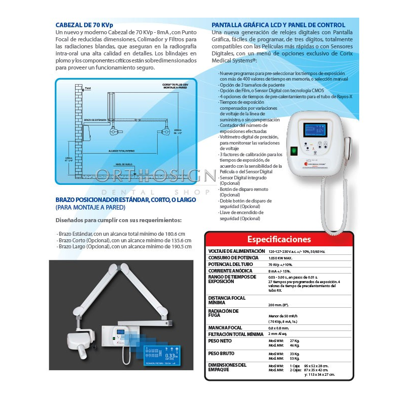 Rayos X Dental Corix 70 Plus USV Móvil